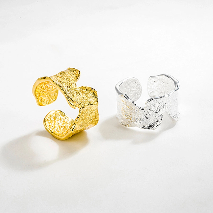 925 Sterling Silver Geometric Open Rings – rrdeye