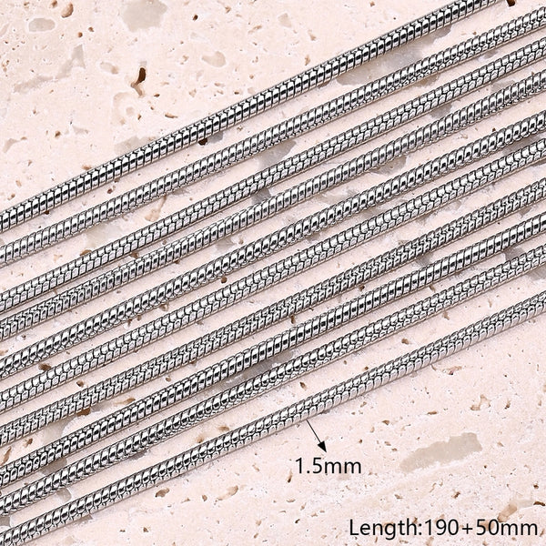 10 Strands/Package 304 Stainless Steel box chain snake chain Polished ...