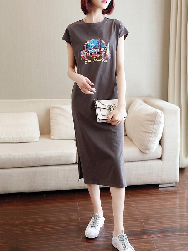 Original Printed Split-Side Dress – rrdeye
