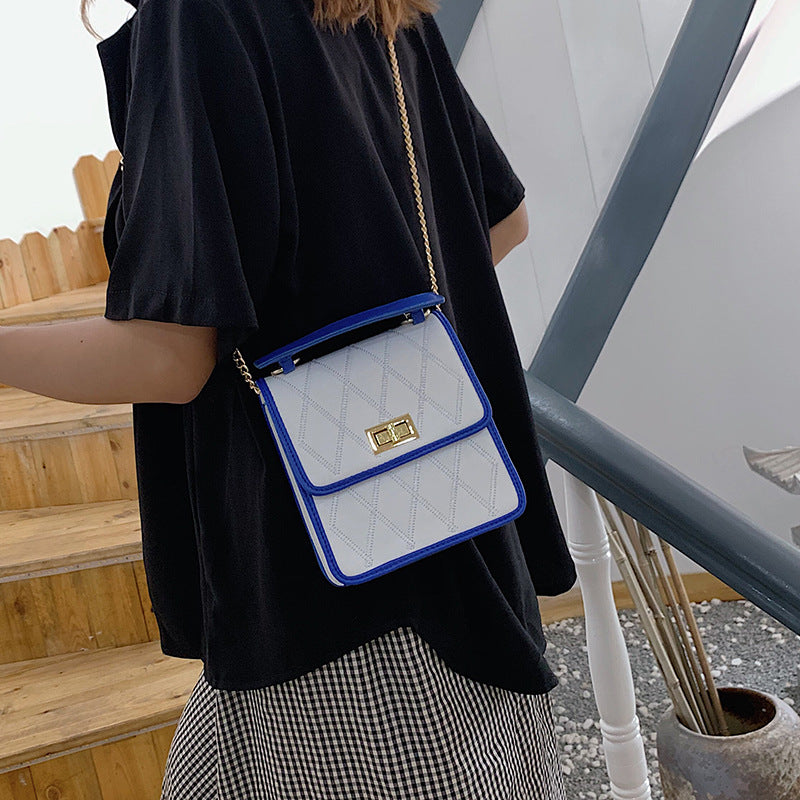 Small Xiangfeng embroidered line Lingge chain bag for women 2019 new ...