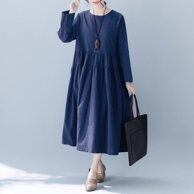 Casual Cotton Simple Long Dress – rrdeye