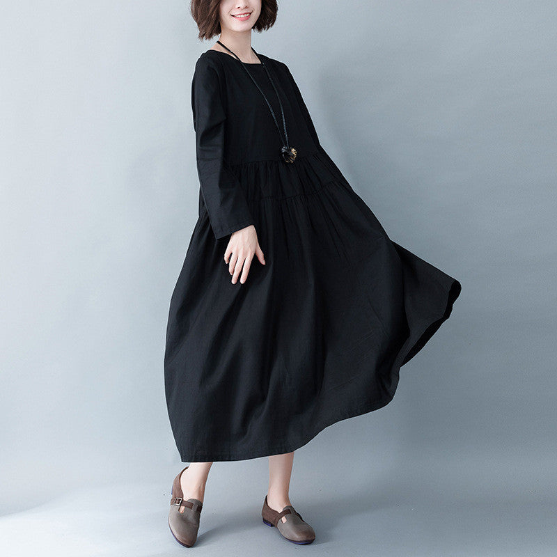 Casual Cotton Simple Long Dress – rrdeye