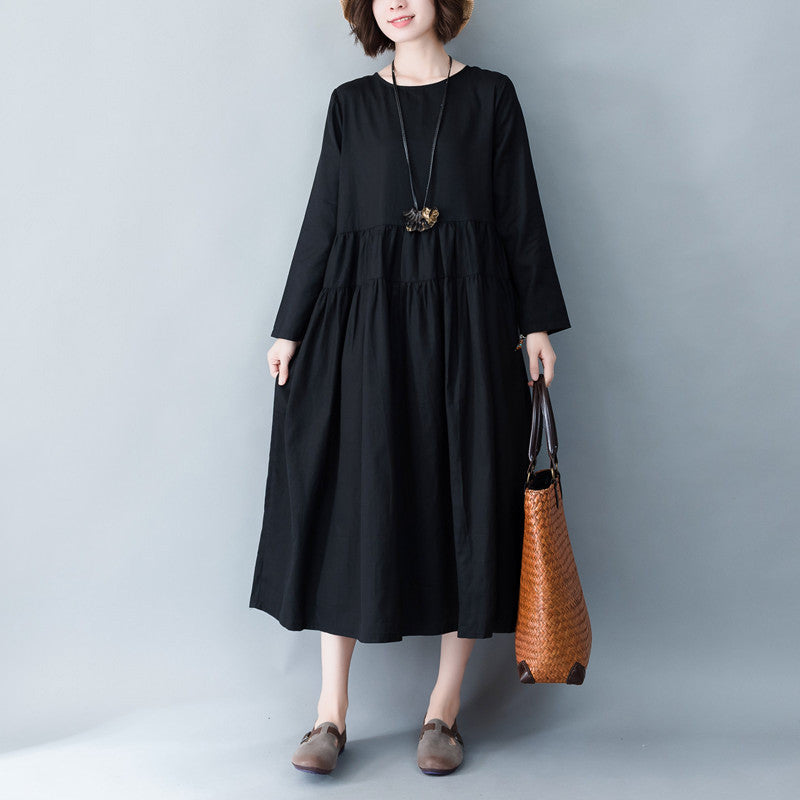 Casual Cotton Simple Long Dress – rrdeye