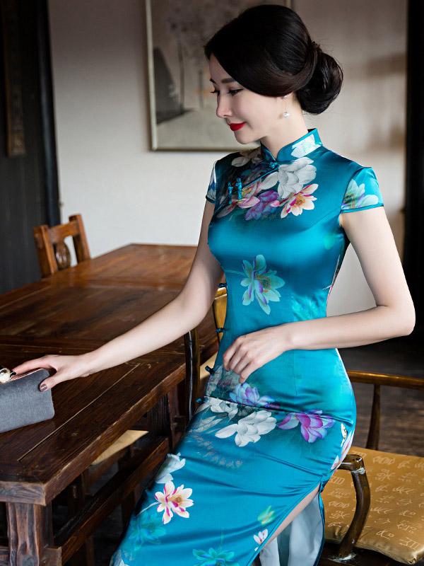 Original Applique Stand Collar Long Cheongsams – rrdeye