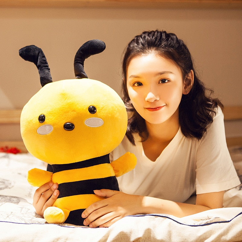 1pc 20-80cm Cute Little bee Doll Plush Toy Animal Simulation Cartoon M ...