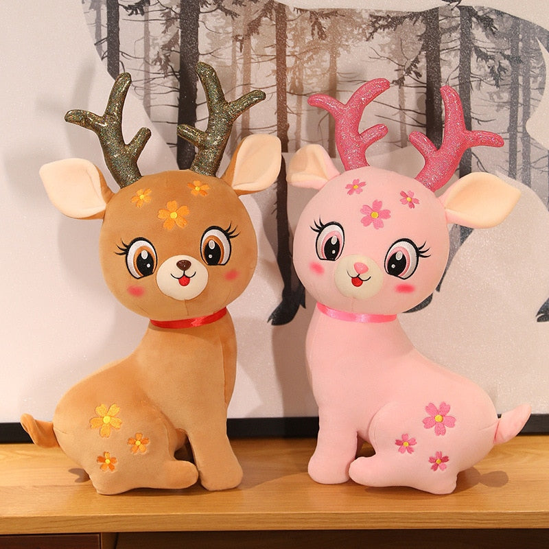 2022 New Cute Sika Deer Plush Doll / Deer Dummy with Antlers / Childre ...