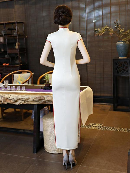 White Lotus Side Split Long Cheongsam – rrdeye