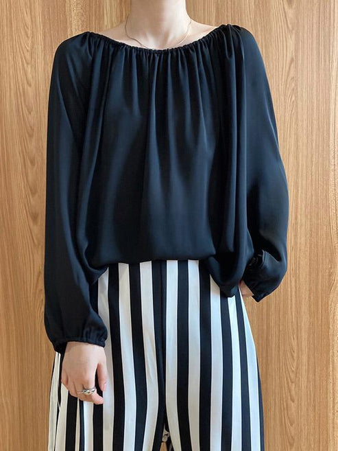 Loose Off Shoulder Chiffon Blouses – rrdeye