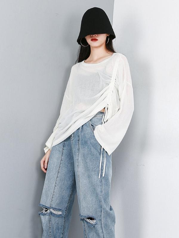 Ruffled See-through Sun-protection T-shirt – rrdeye