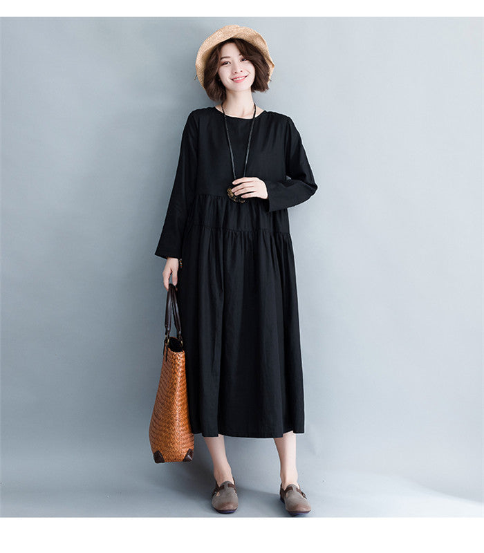 Casual Cotton Simple Long Dress – rrdeye
