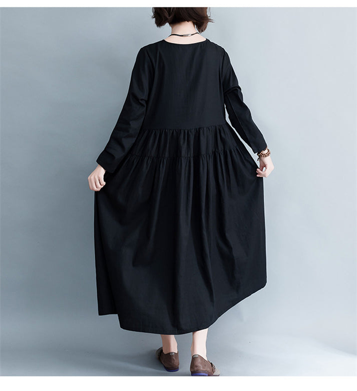 Casual Cotton Simple Long Dress – rrdeye