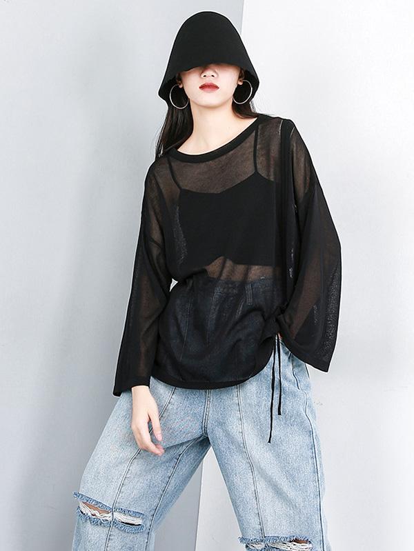 Ruffled See-through Sun-protection T-shirt – rrdeye
