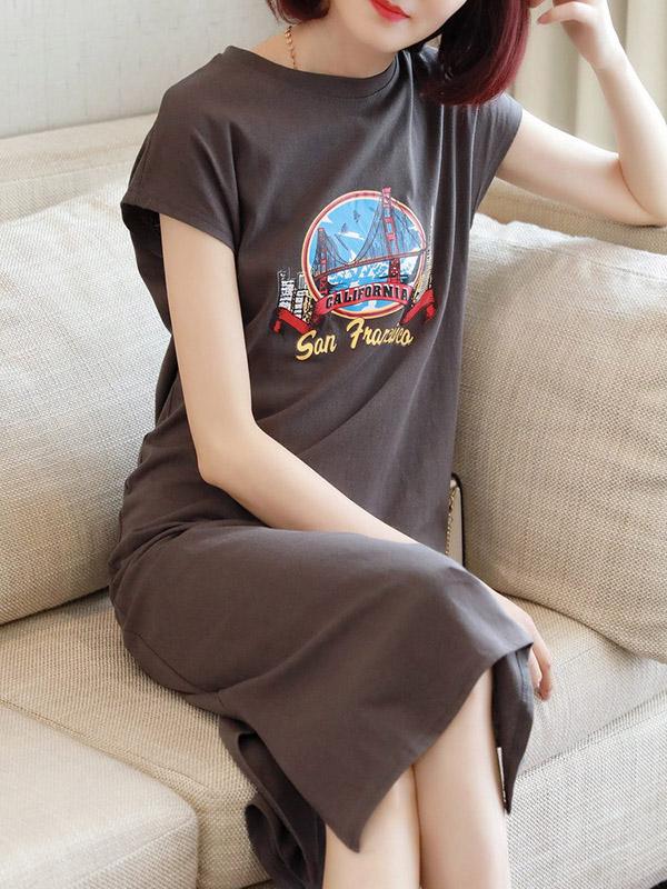 Original Printed Split-Side Dress – rrdeye