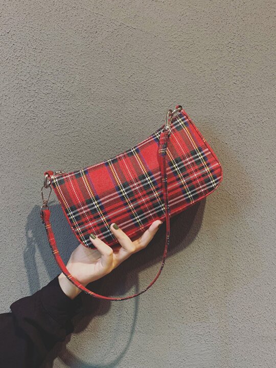 Artistic Retro Blue And White Plaid Bag – rrdeye