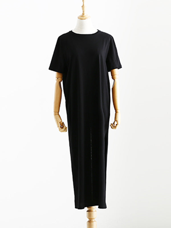 Original Solid Split-Side Elasticity Waist Dress – rrdeye