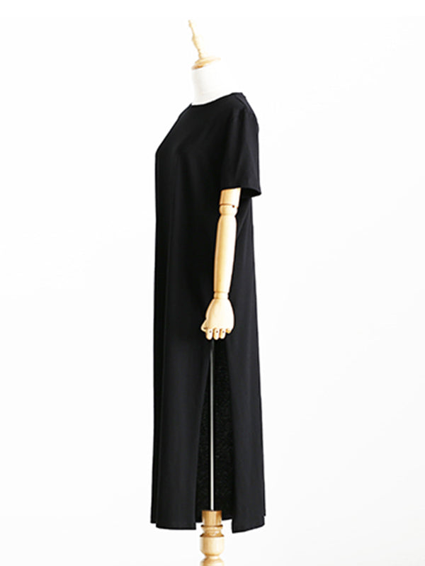 Original Solid Split-Side Elasticity Waist Dress – rrdeye
