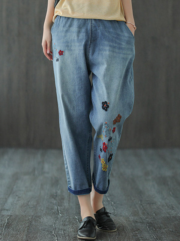 Original Embroidered Denim Capri-Pants – rrdeye